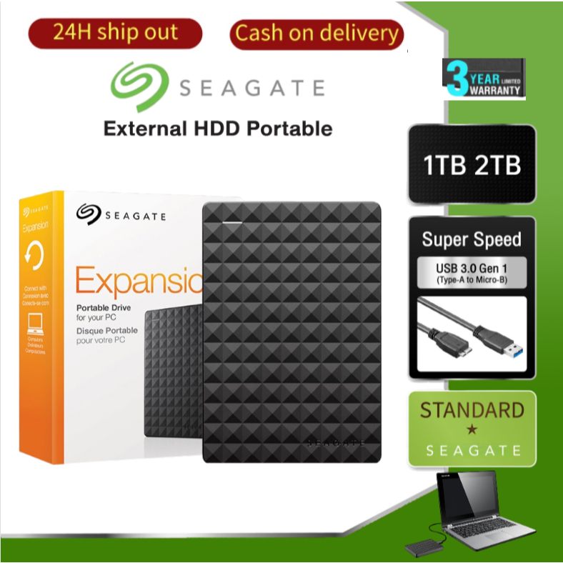 Seagate External Hard Drive USB 3.0 HDD Enclosure Portable 2.5 ...