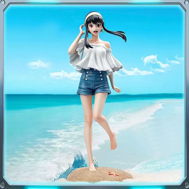 30 cm Anime Anya Forger Figure Beach Yor Forger Action Figures SPY× ...