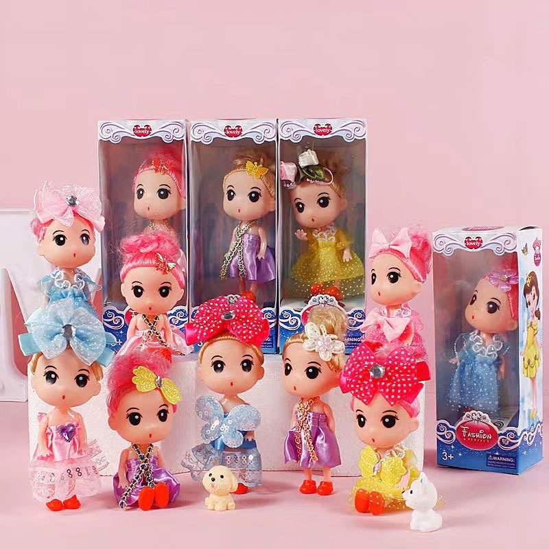 12 pcs Dolls Toys for girls with Random Design Dress 12 cm dolls with ...