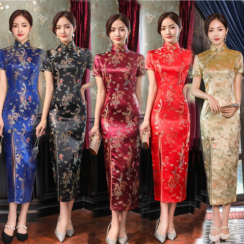 Chinese Style Qipao Sexy Women Plus Size Cheongsam Vintage Classic ...