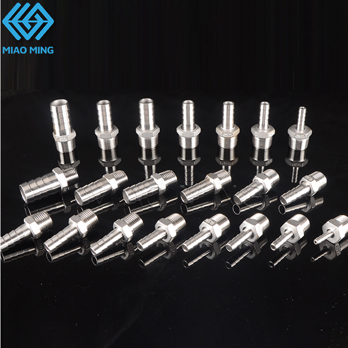 1/8" 3/8" 1/4" 304 Stainless Steel BSP Male Thread Barb Pipe Fittings ...