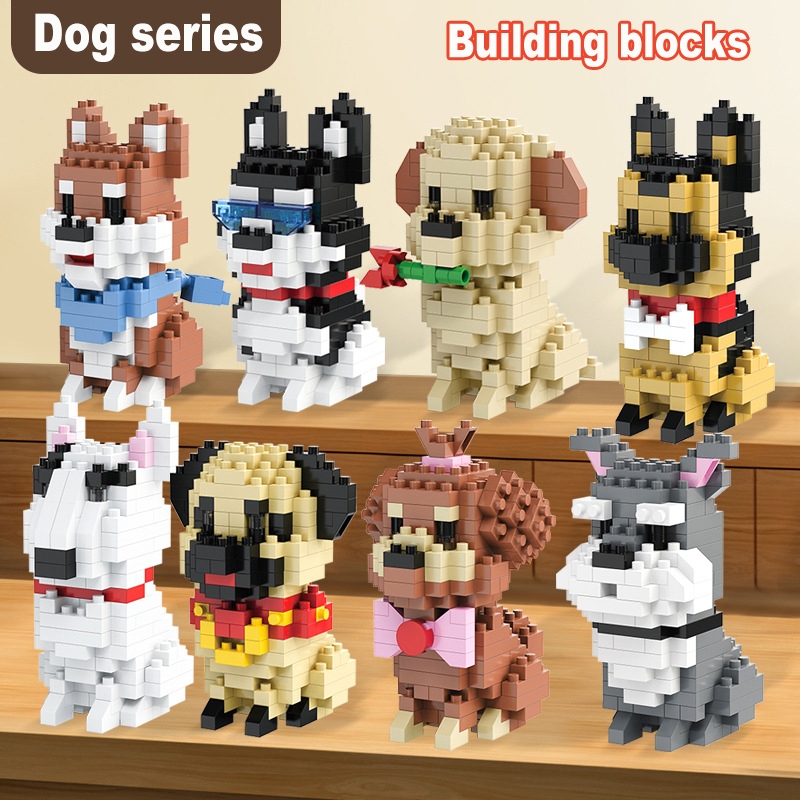 Pet Dog Building Block Bricks Toy Assembly Particle Children ...