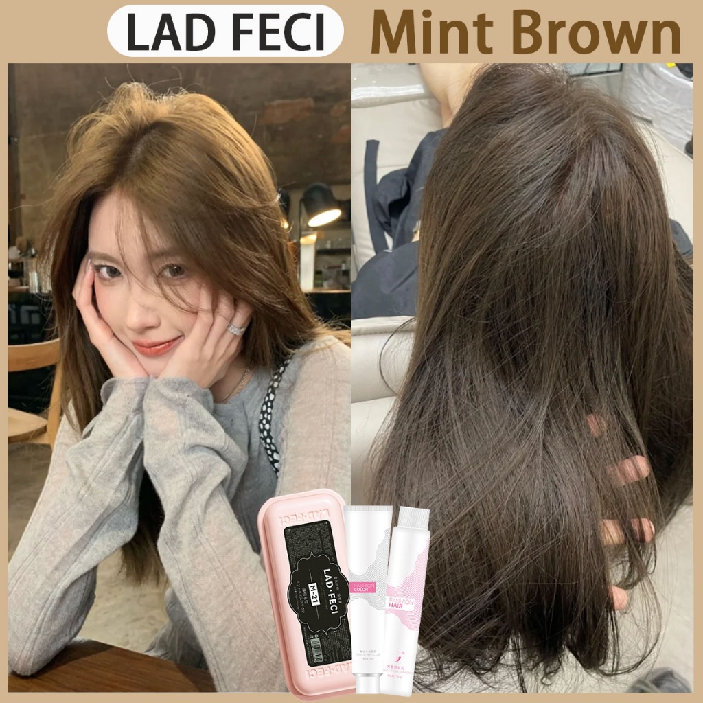 LAD Hair Color Mint Brown Organic Hair Color Permanent | Shopee Philippines