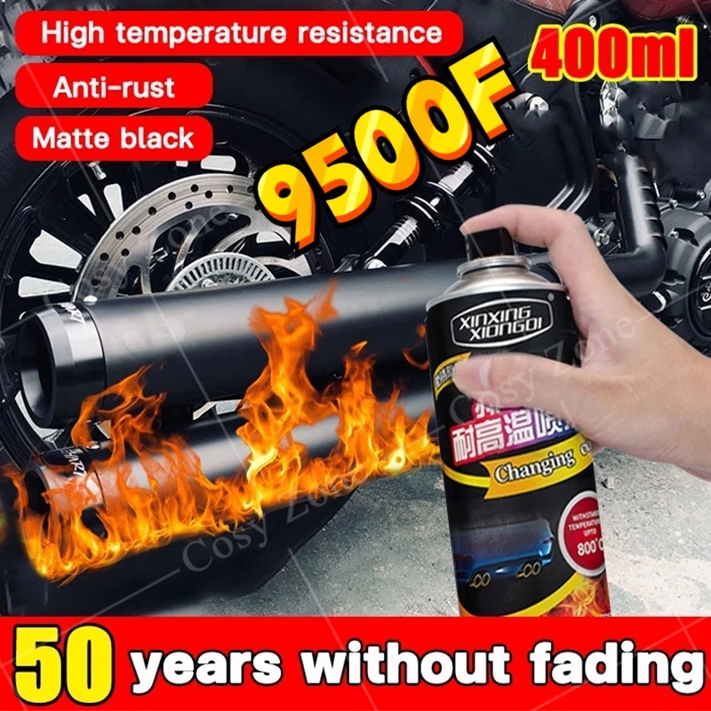 【1200°C】620ml Hight Temp Spray Paint Heat Resistant Paint Motorcycle ...