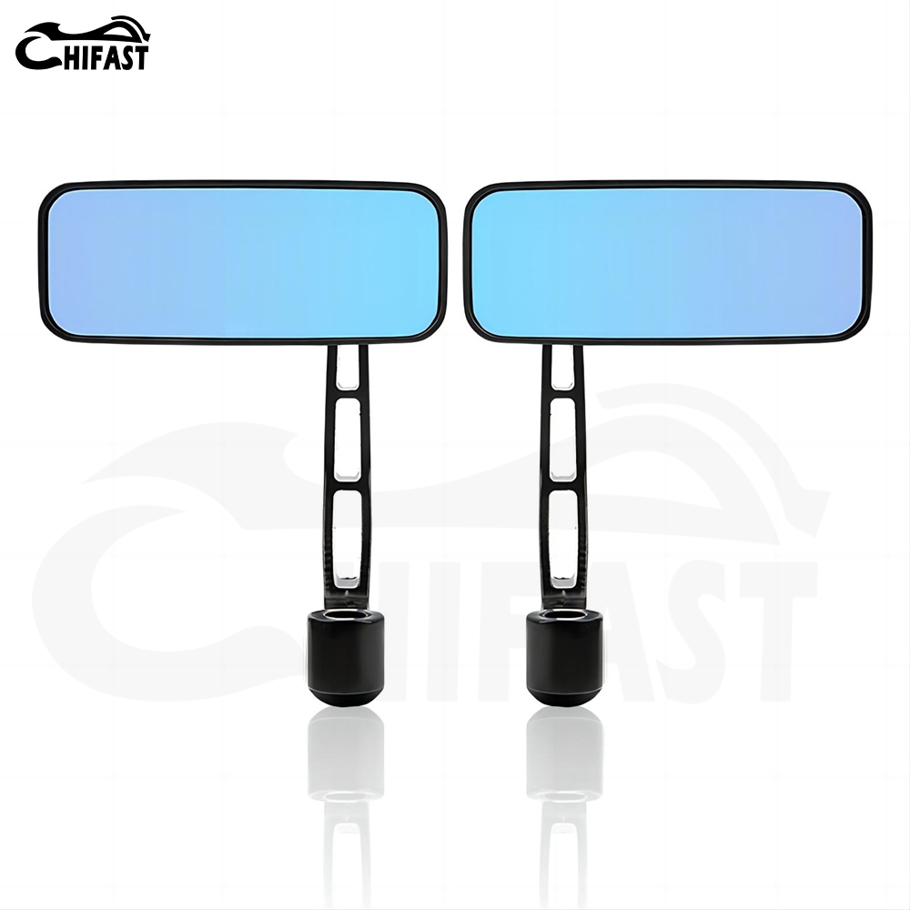 HIFAST Motorcycle Universal Aluminum Rear View Side Mirror Square Rear ...