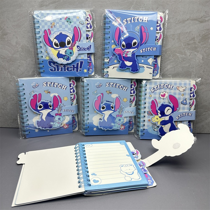 New Disney Stitch Coil Notebook Stationery Cartoon Student Portable ...