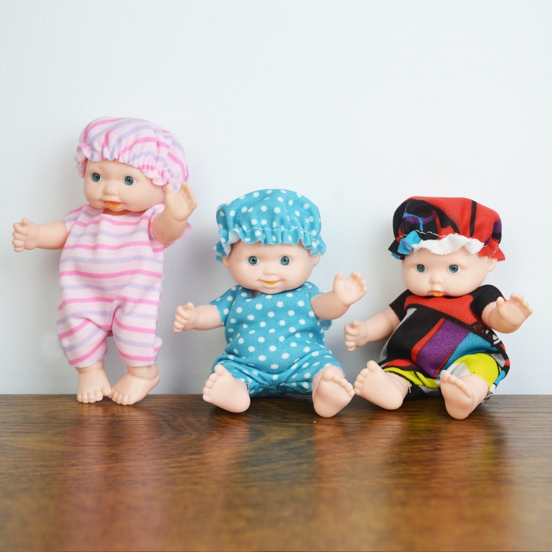 mini cute baby alive doll toys 4 inch Dress up reborn baby doll full ...