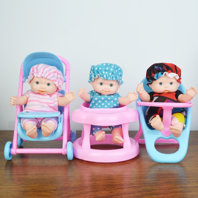 mini cute baby alive doll toys 4 inch Dress up reborn baby doll full ...
