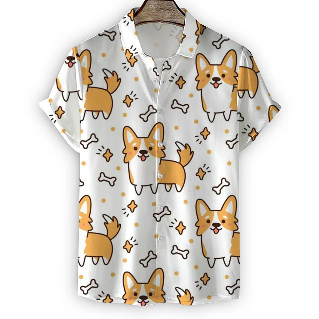2024 Trendy Hot Selling Shirts 3D Cartoon Puppy Pattern Print Shirts ...