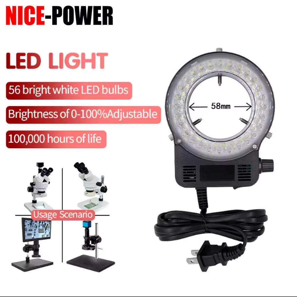 YIZHAN LED Ring Light Source Illuminator Lamp for Industrial Microscope ...