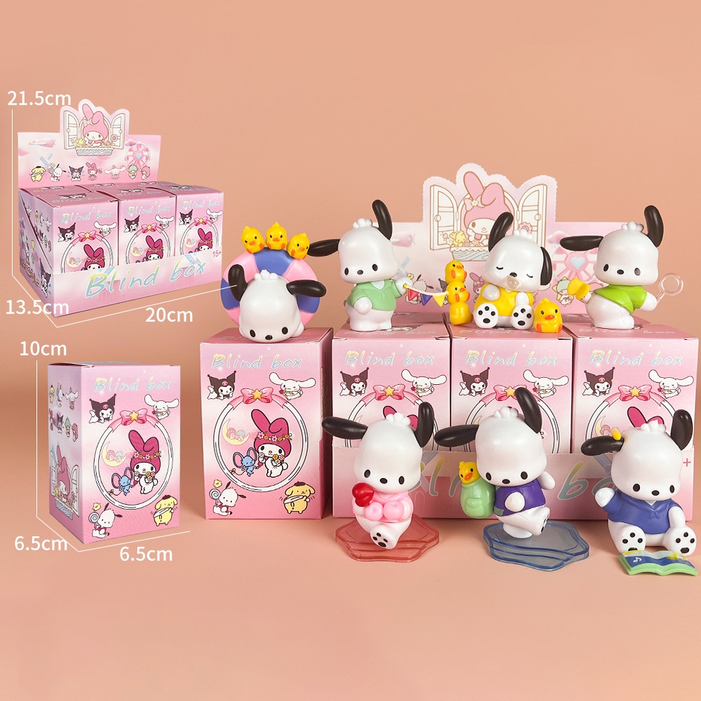 7Pcs/Set Anime My melody Figure After School Pochacco Little Yellow ...