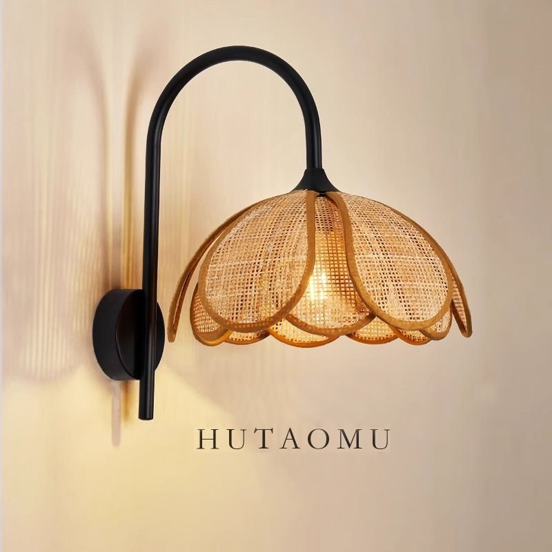 French Cream Style Wall Light Nordic Bedroom Bedside Sconces Living ...