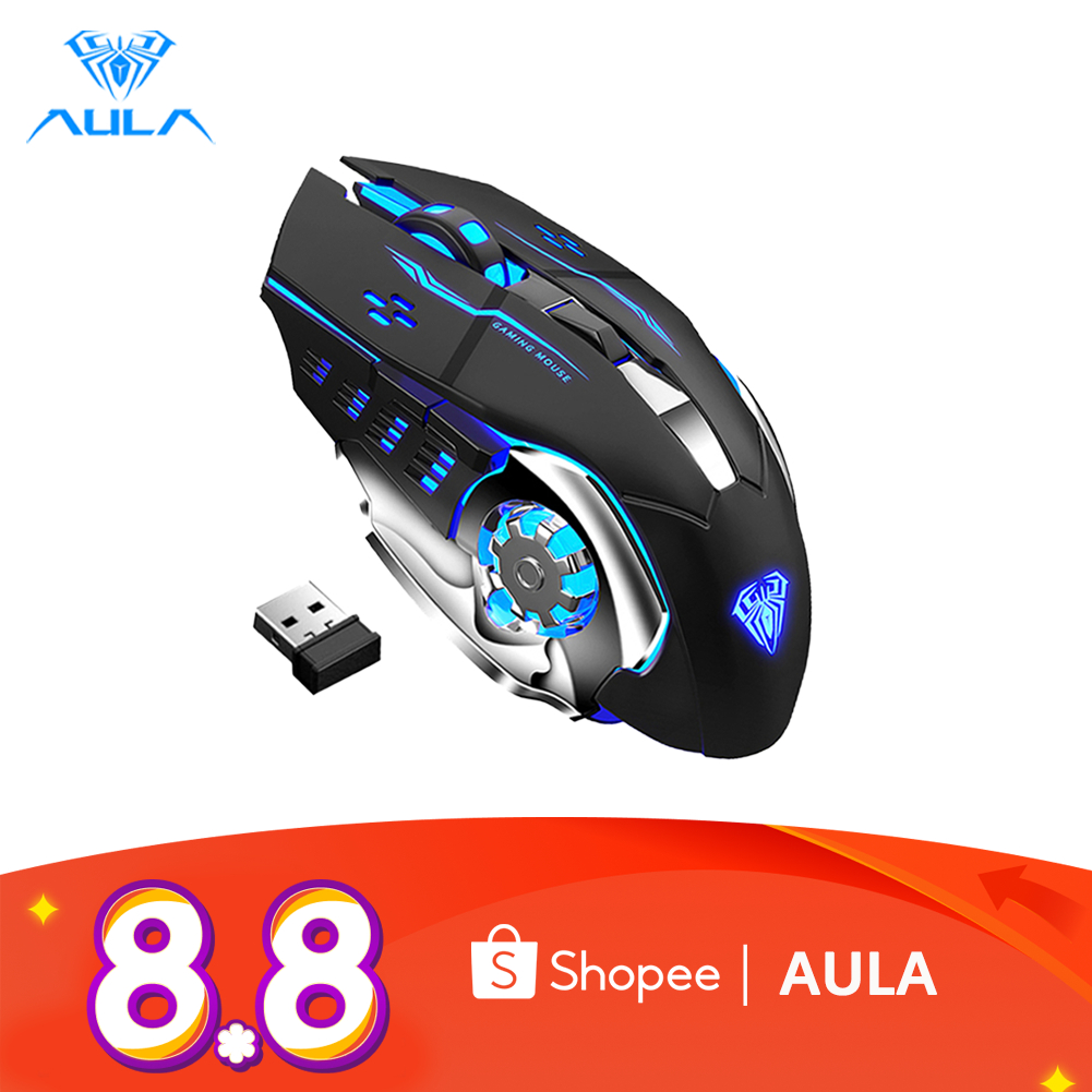 AULA Sc100 800mah Rechargable Wireless Mouse Charging Gaming Mice 4 ...