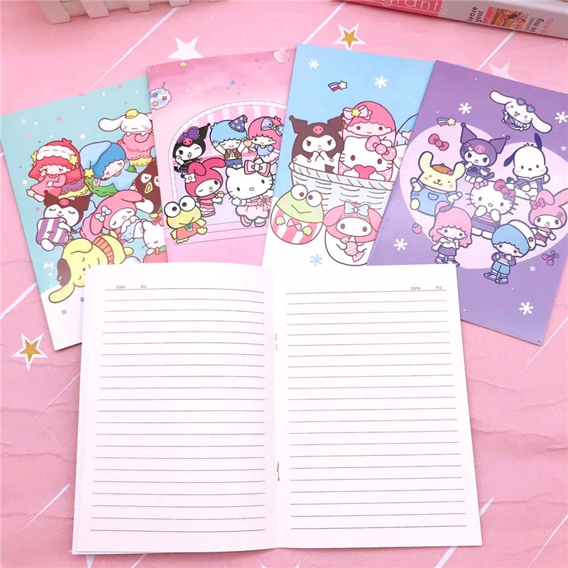 Sanrio notebook Cute Student Horizontal Line Binding Small Fresh ...