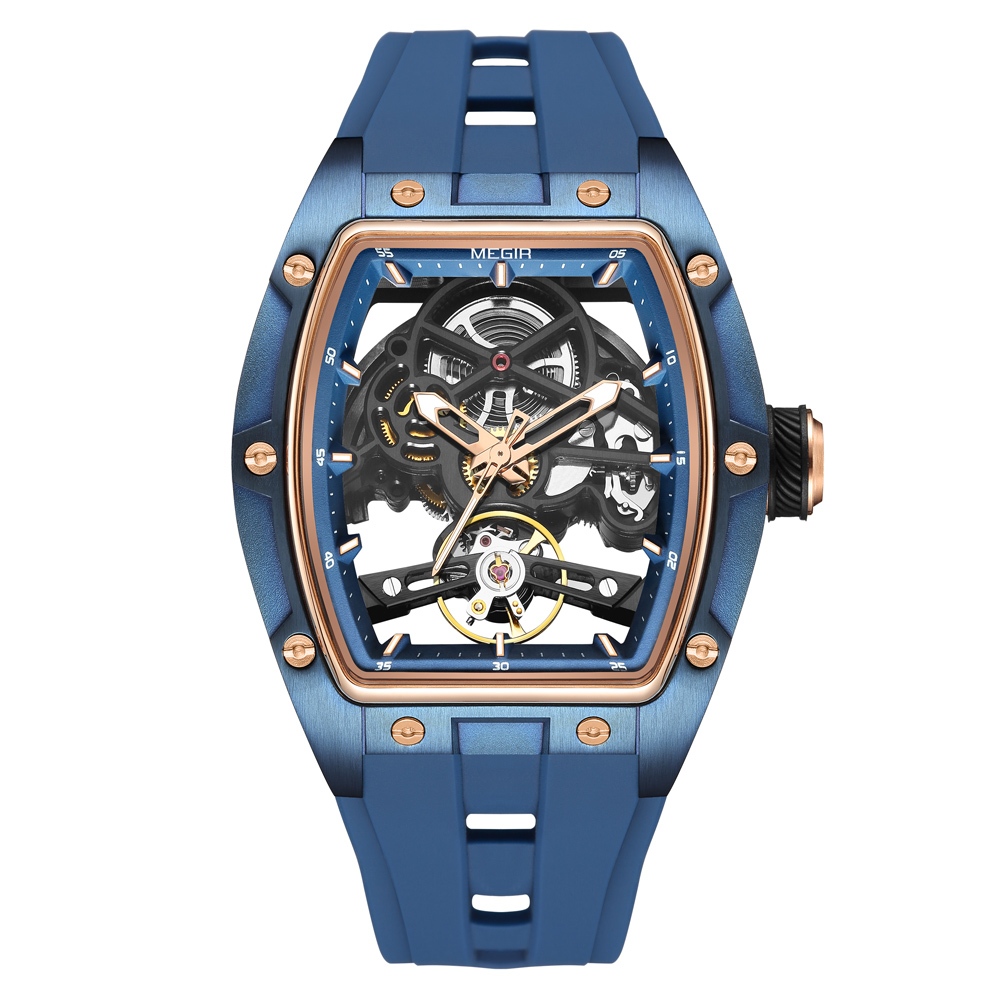 MEGIR 2242 Fashion Leisure Alloy Case Men Mechanics Watch Waterproof ...