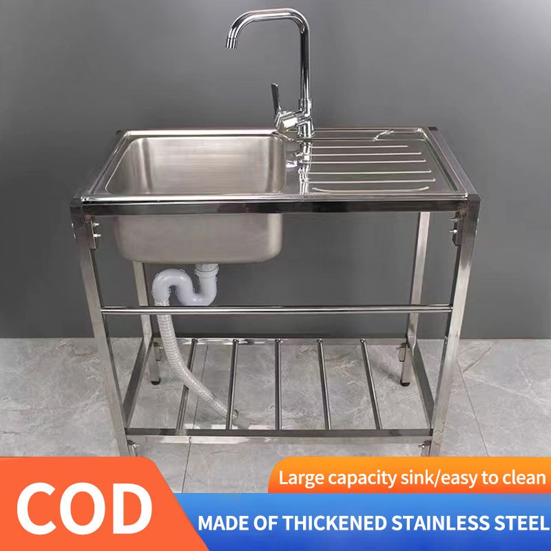 304 Stainless Steel Kitchen Sink Complete set With Shelf Stand and ...