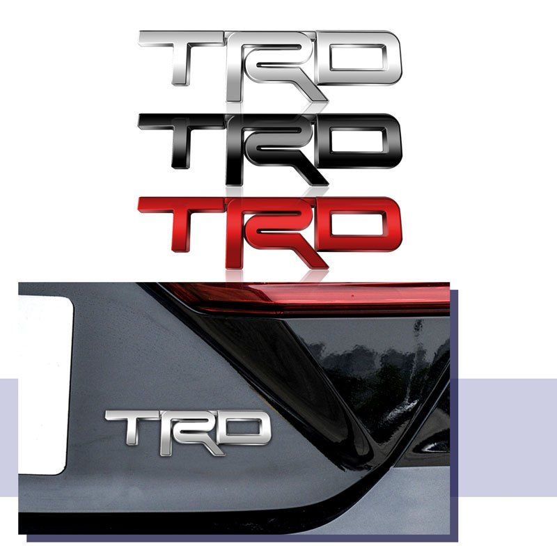 3D TRD Car Badge Body Rear Trunk Emblem Sticker For Toyota TRD Logo ...