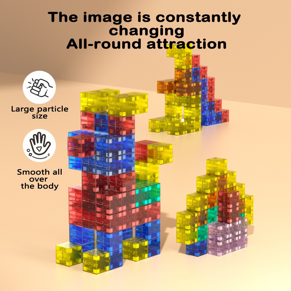 Magnetic Cube Children Assemble Educational Building Block Cube Toy ...