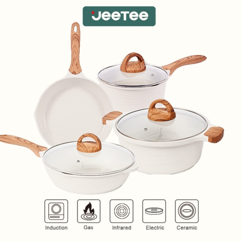 Jeetee Non Stick Pan Kitchen Cookware Set 4pcs set Kawali Wok Pan Die ...