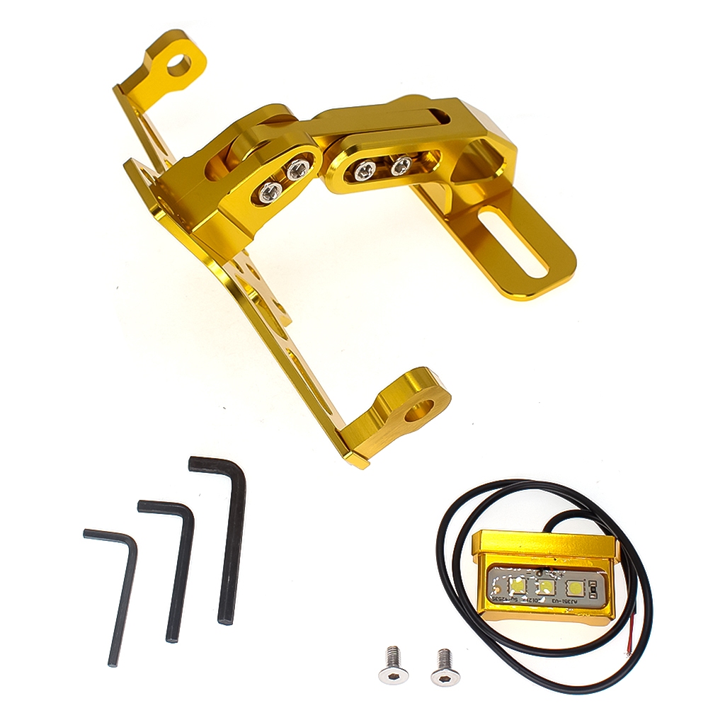NUMBER PLATE BRACKET Motorcycle Adjustable License Number Plate Holder ...