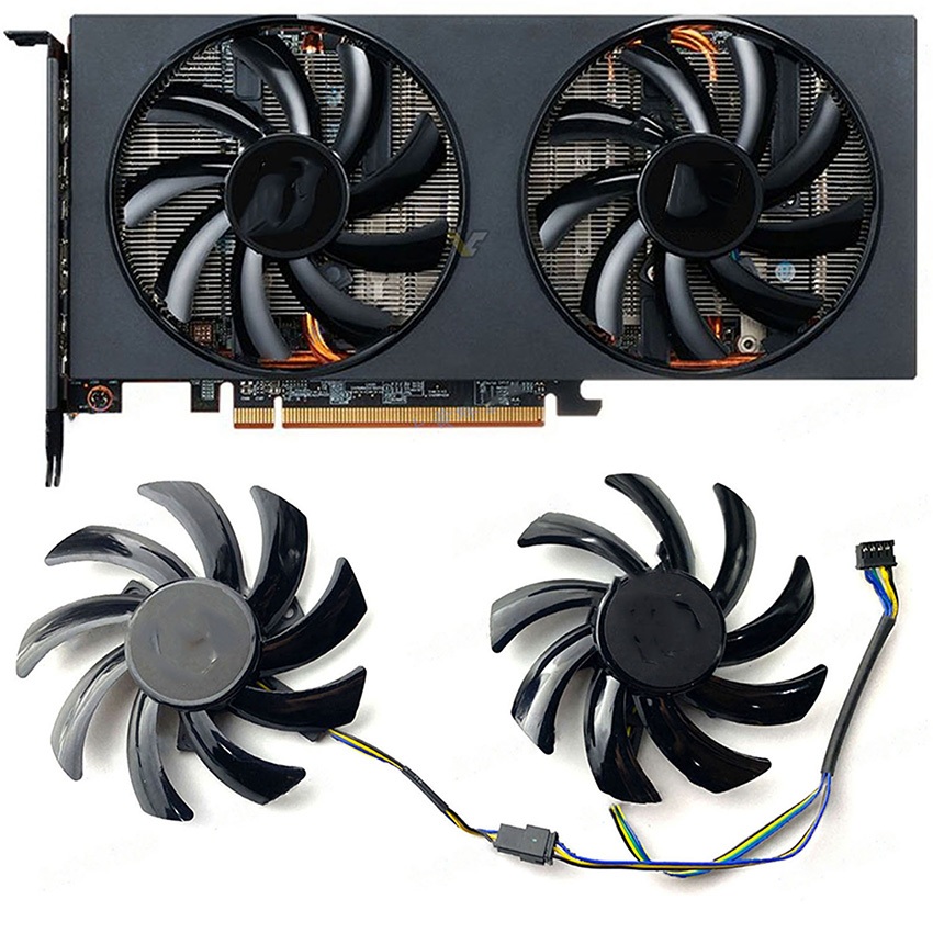Fan Dual Roller Balls Fan Accessories for POWERCOLOR RX6500XT/6600 ...