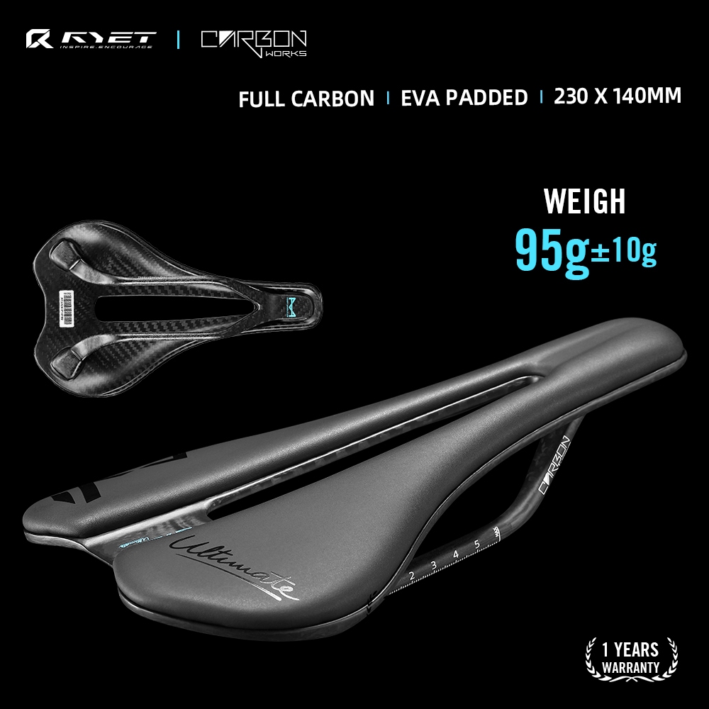 RYET Carbon 3D-printed Bike Saddle Ultralight 135g 7*7 Saddle For Men ...