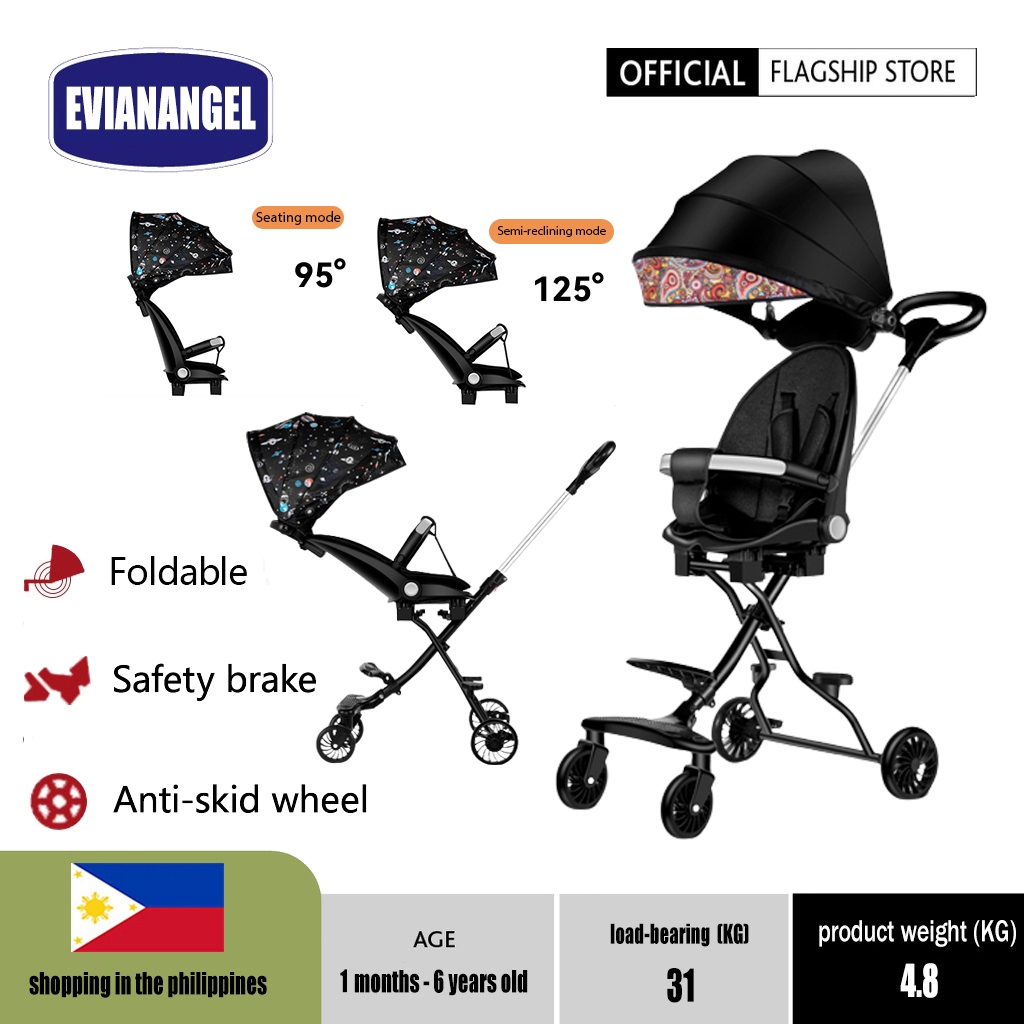 EVIANANGEL Foldable Stroller For Baby Lightweight Two Way Can Get On ...