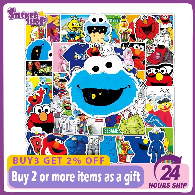 50PCS Sesame Street Cartoon Stickers DIY Laptop Luggage Fashion ...