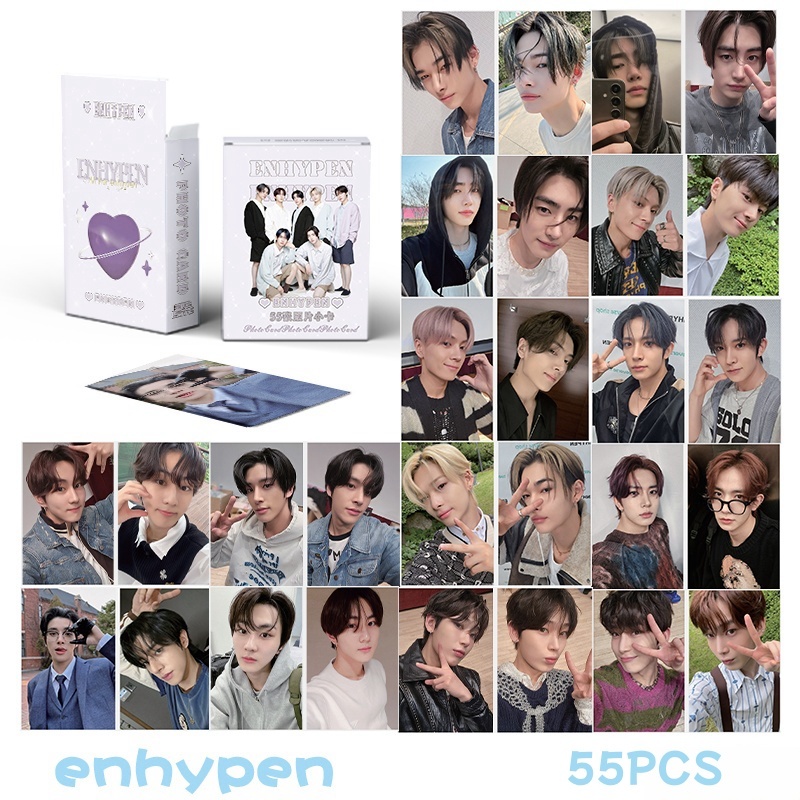 50-119pcs EN ROMANCE UNTOLD Holographic Postcards 2024 GGU GGU PACKAGE SUNGHOON HEESEUNG JAKE ...