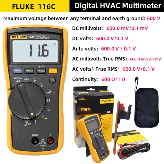Fluke 116C 117C 115C Electricians True RMS Multimeter /F116C High ...