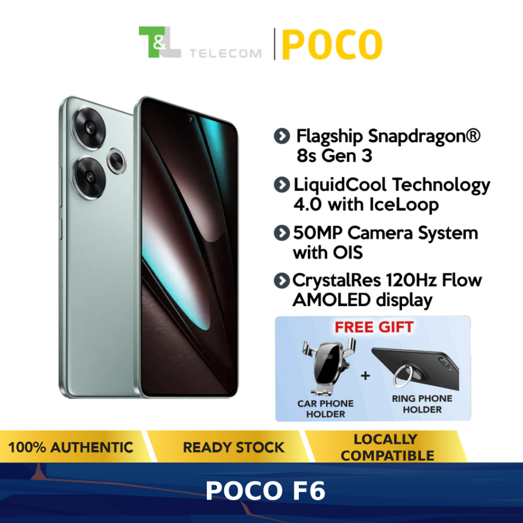POCO F6 Dual SIM 8GB+256GB/12GB+512GB - Global Version | Snapdragon® 8s ...