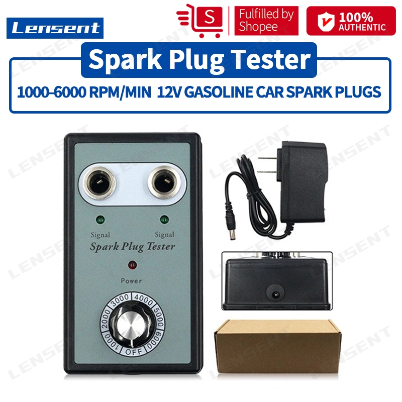Lensent Automotive Spark Plug Detector Flashover Tester Dual Hole Spark ...