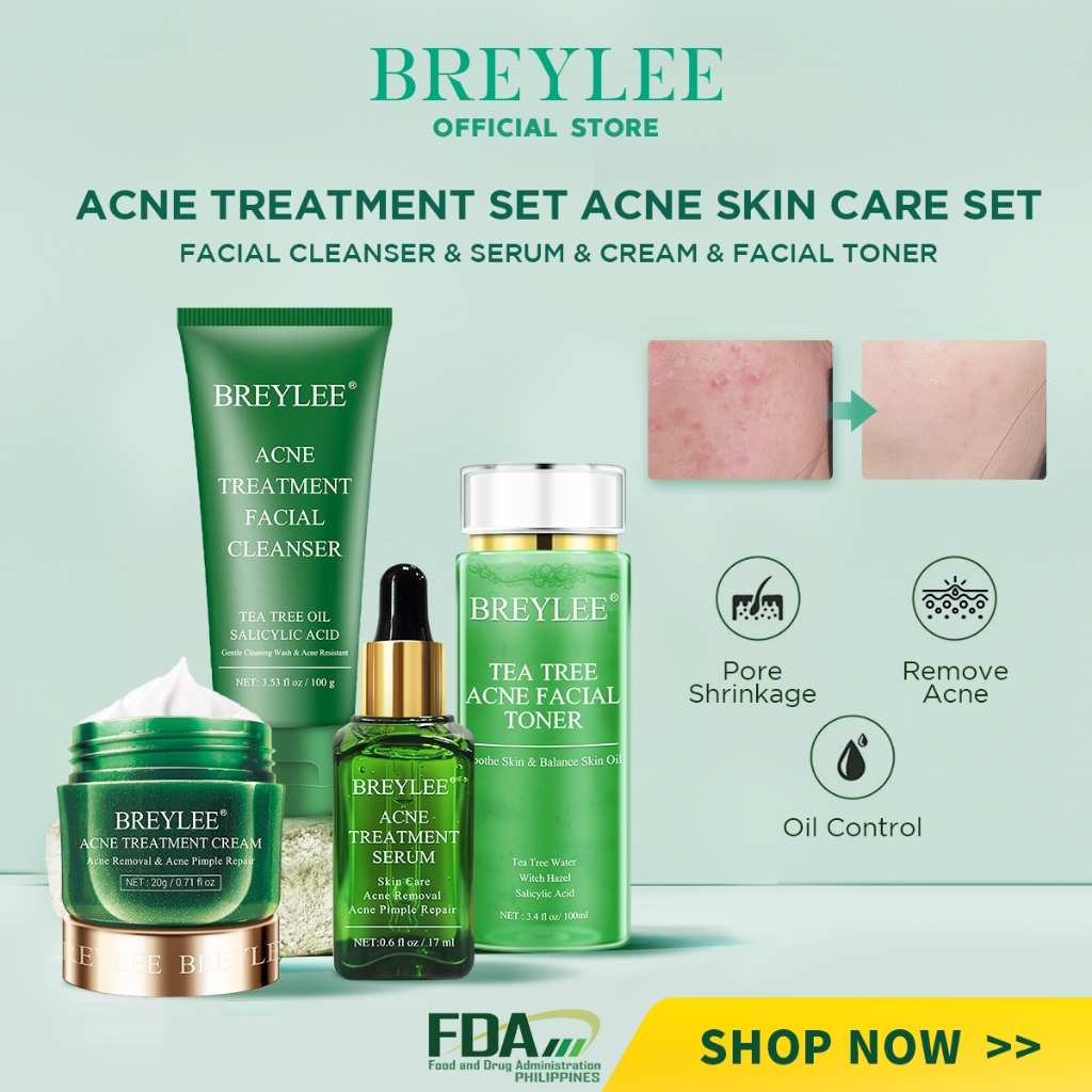 Breylee Acne Treatment Set Acne Skin Care Set Scar Treatment Salicylic Acid Cotton Tablets ...