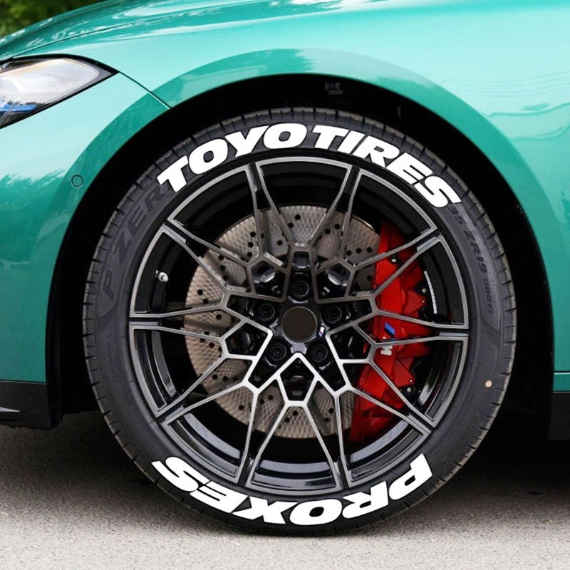 1 Set Toyo Tires Sticker Decal Car Tire Letter Stickers 3D Stickers For ...