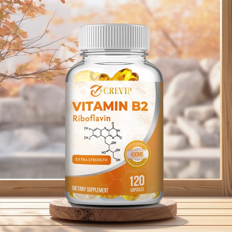 Grevip Riboflavin Vitamin B2 400 mg - Skin and vision health, supports ...