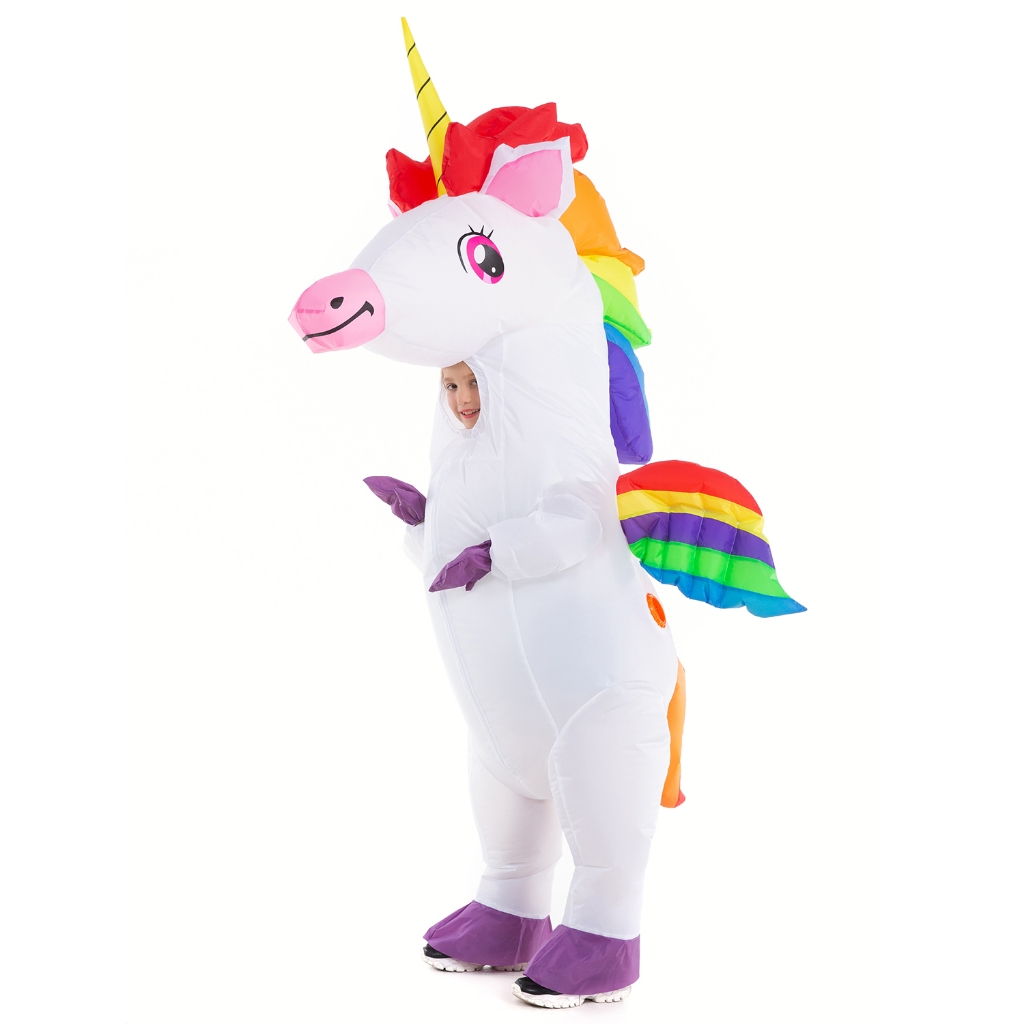 Inflatable Unicorn Costume for Kids Adult, Blow Up Little Pony Costume ...