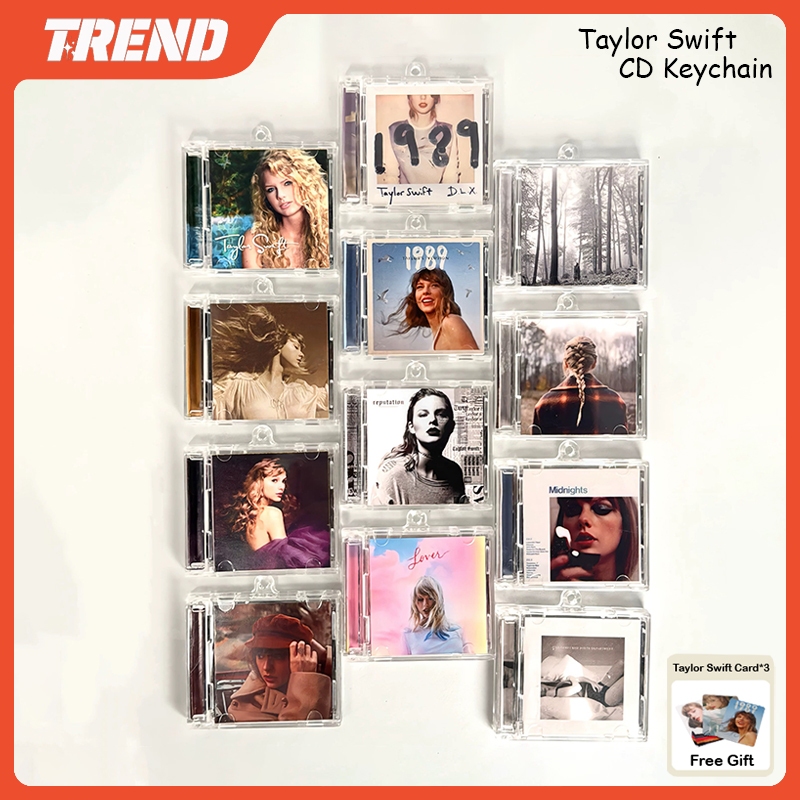 Taylor Swift TTPD Mini CD Keychain 1989 Midnights Reputation Folklore ...