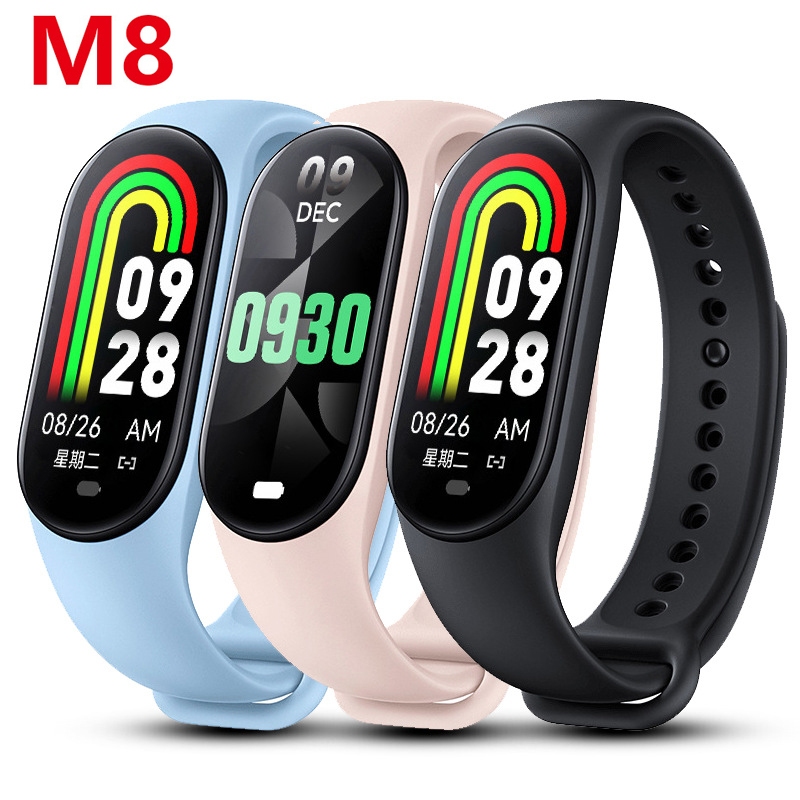 M8 Smart Band Watches Blood Pressure Monitor Sports Fitness Bracelet ...