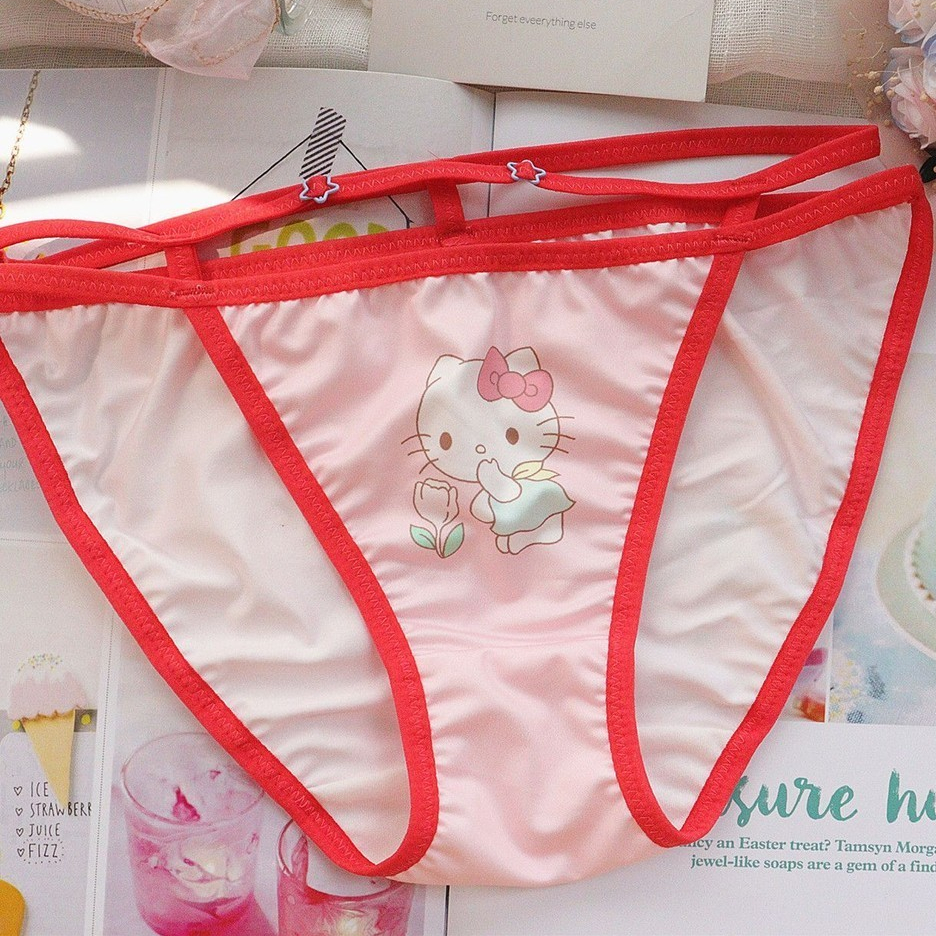 Sweet Spicy Dopamine Cute Girl Panties Hello Kitty Kuromi Sweet Pure