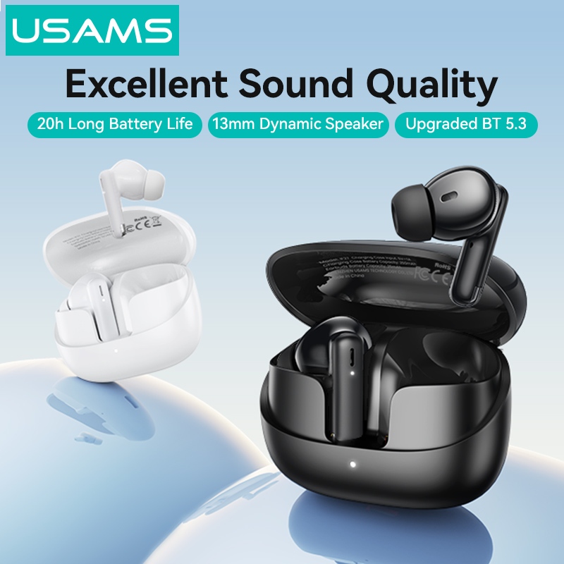 USAMS TWS Wireless Headset Bluetooth 5.3 Earphones Touch Control Earbuds Sports Music Original ...