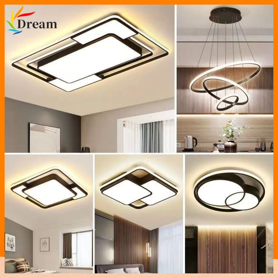 Modern LED Ceiling Light Dimmable for Living Room Bedroom Study Kitchen ...