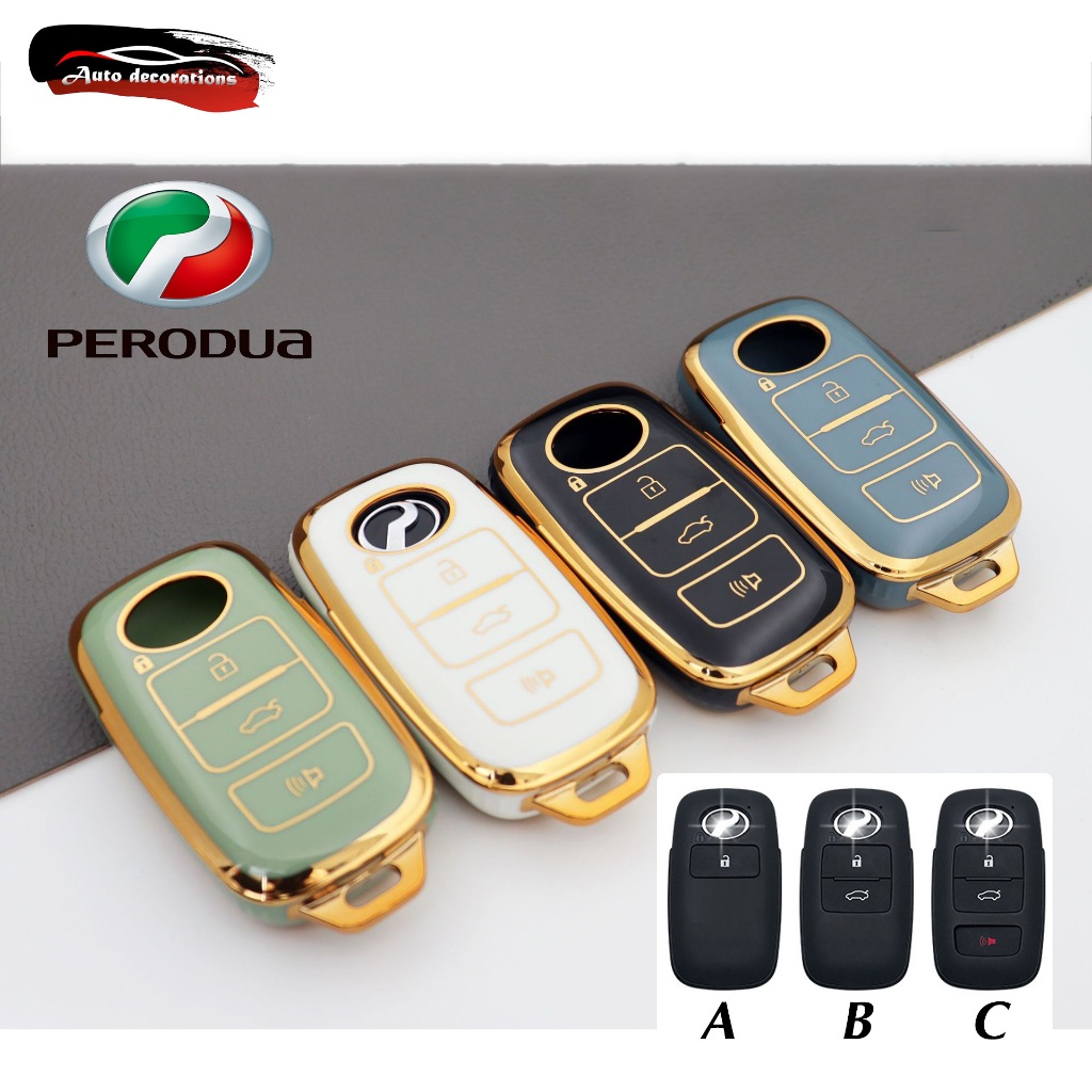 Perodua key cover Perodua Axia Alza Veloz Ativa Myvi car key shell ...