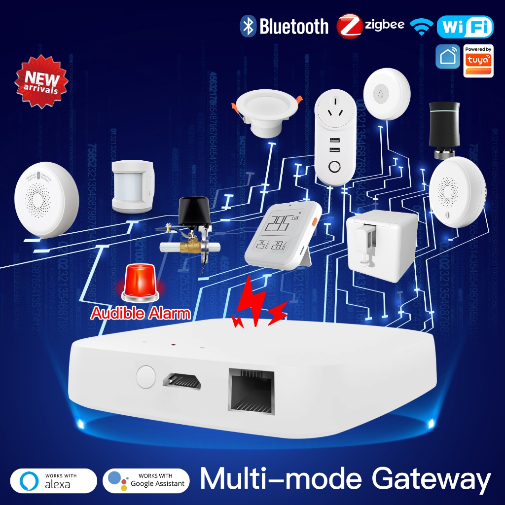 Tuya Smart Wired Multi-mode Gateway ZigBee Bluetooth Mesh Hub Smart ...