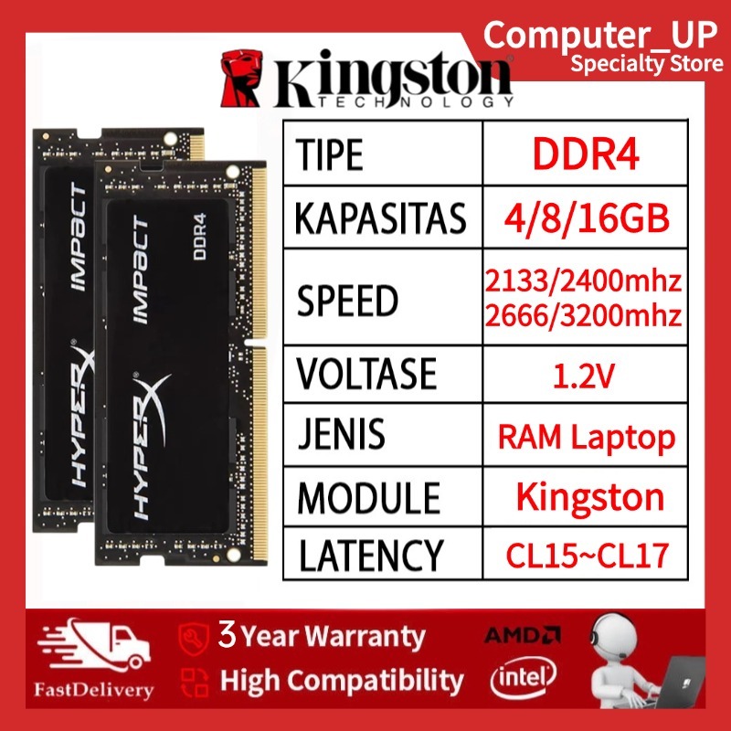(Bulacan Ship) Kingston Hyperx DDR4 RAM 4GB 8GB 16GB Laptop Memory 2400 ...