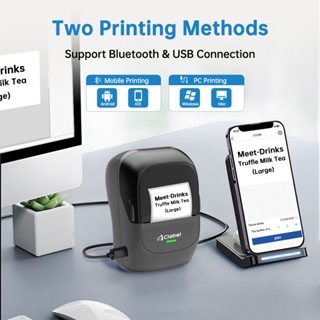 CLABEL 221B Label Printer Bluetooth Portable Thermal Printer Mini ...
