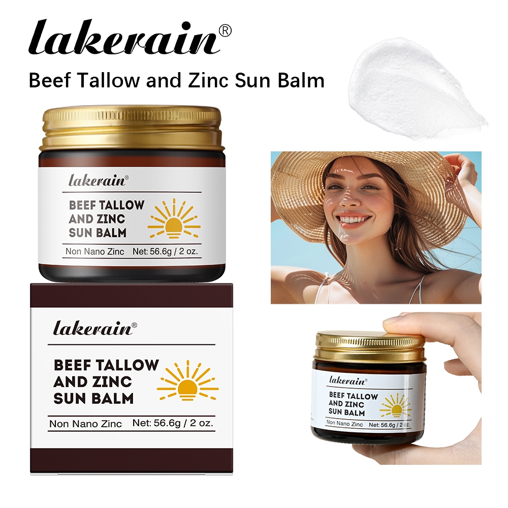 Lakerain Sunscreen Spf 50 Beef Tallow and Zinc Sun Balm Water Resistant ...