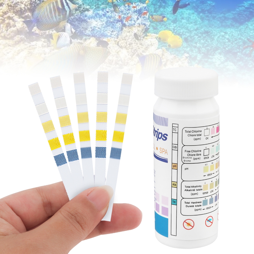 50pcs/pack 5 In 1 Swimming Pool Test Strips, Spa and Hot Tub Testing ...