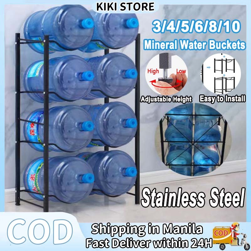 3/4/5/6/8/10 Bottles Water Gallon Rack Stand Water Dispenser Rack Stand ...