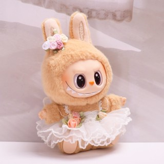 labubu sit sit party,labubu dress white pink flower fairy wedding ...