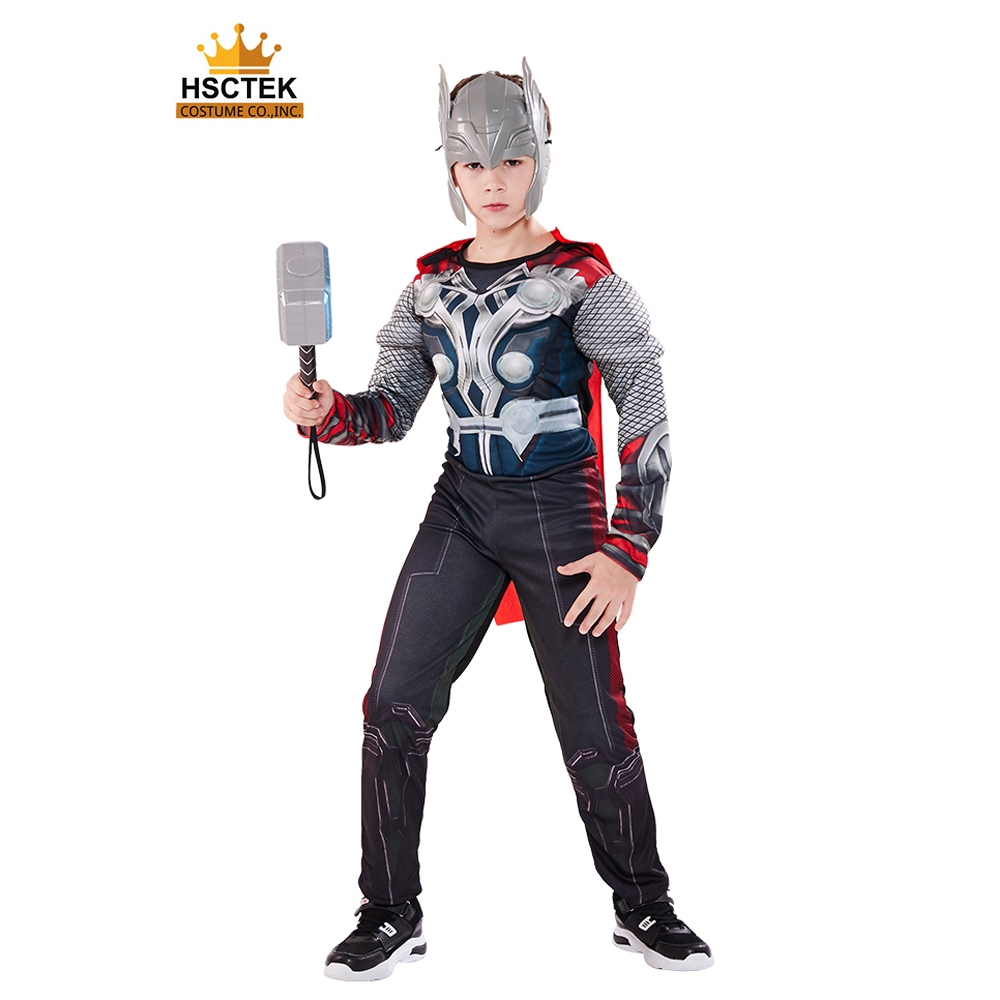 Muscle Thor Costume for Kids Adults, Thor Cosplay Marvel Superhero ...